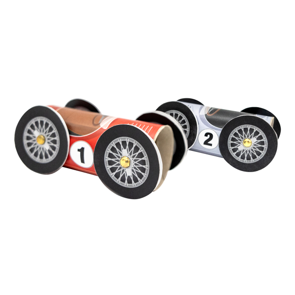 Toilet Paper Roll Kit Racing Cars (for 6 Toilet Paper Rolls) : Riethmueller